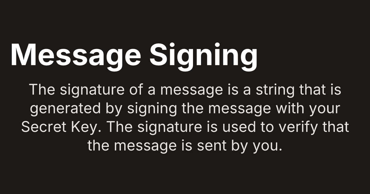 Message Signing - Quantum Metal Developer Docs